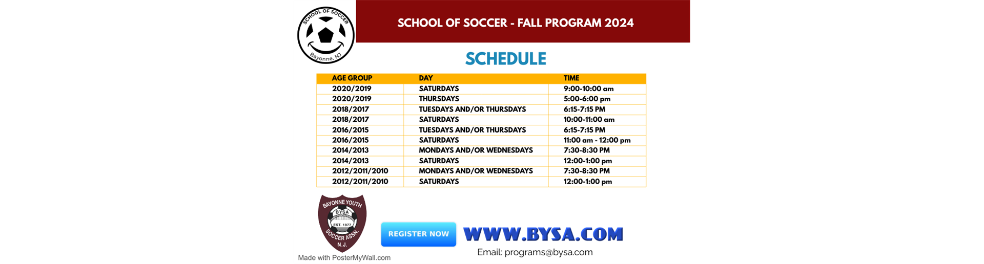 Bayonne Youth Soccer Association > Home